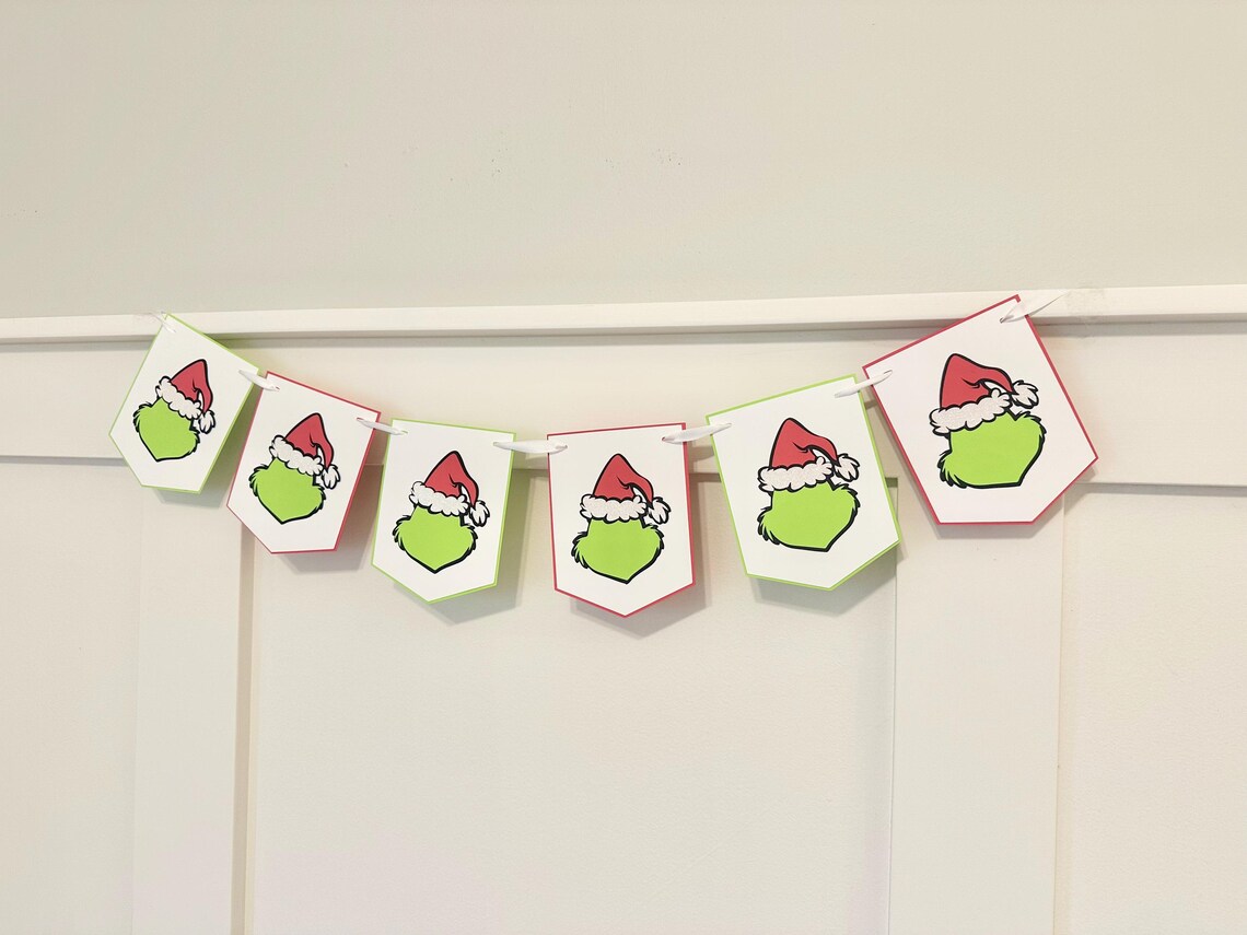 The Grinch Banner Christmas Banner Christmas Grinch Banner - Etsy