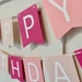 Pink Paper Banner Happy Birthday Banner Pink Ombre Birthday Banner ...