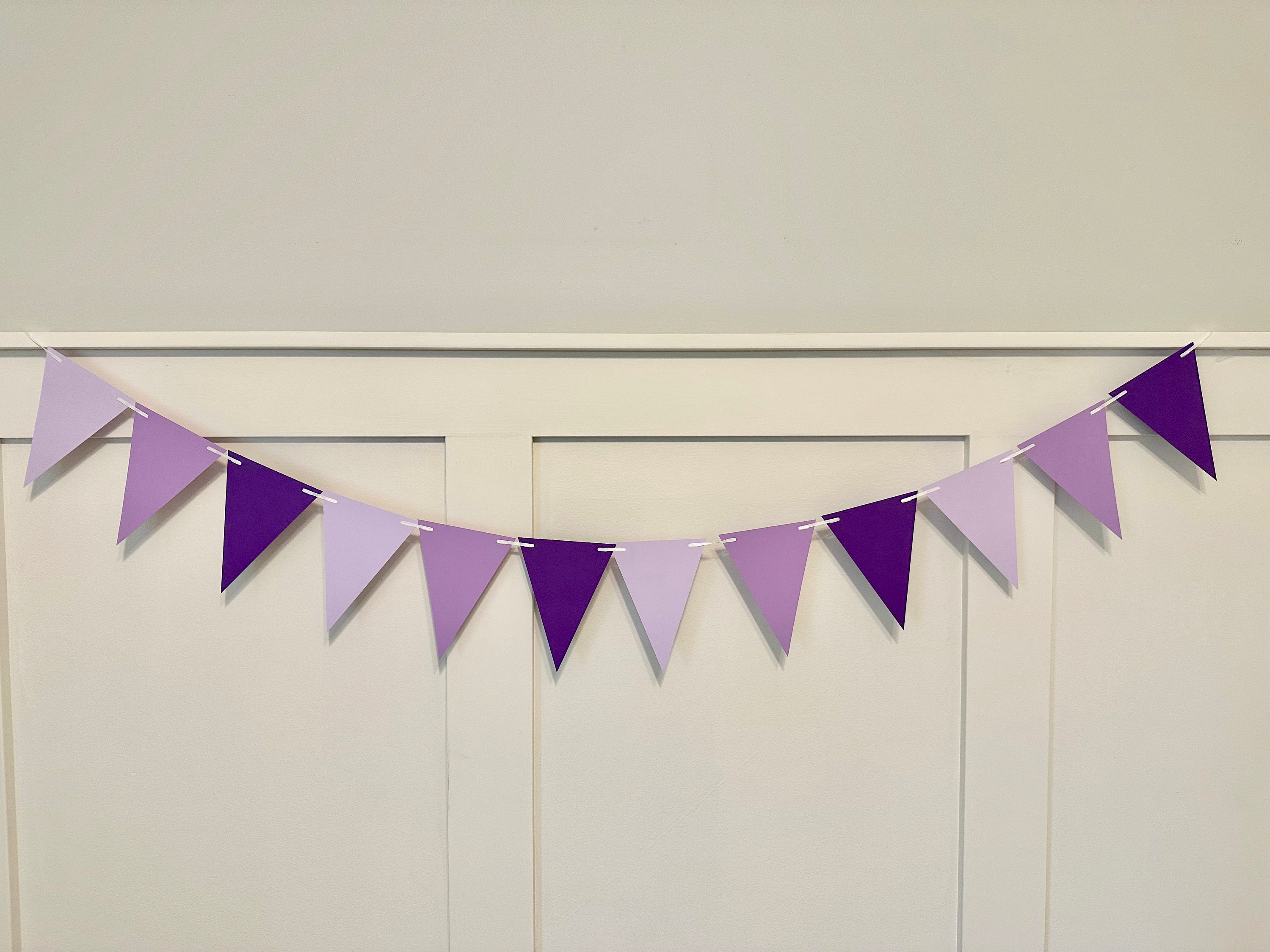 Purple Ombre Flag Bunting Happy Birthday Bunting Purple Ombre ...
