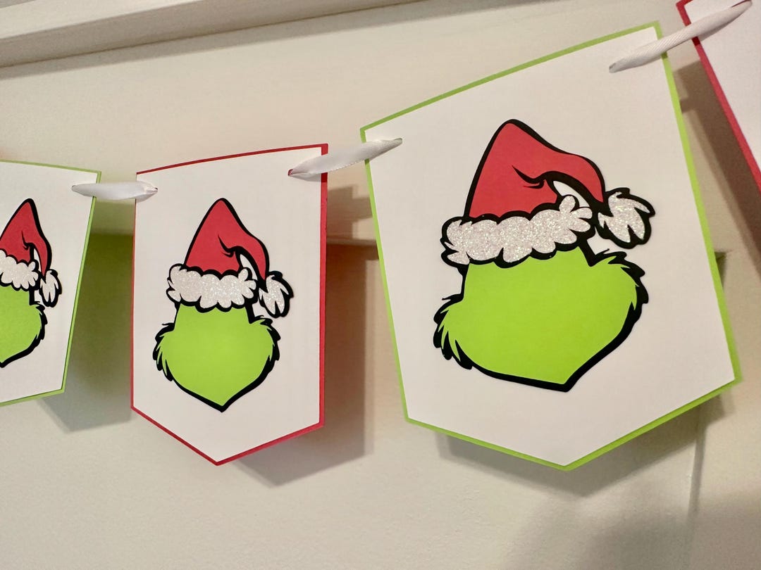 The Grinch Banner Christmas Banner Christmas Grinch Banner - Etsy