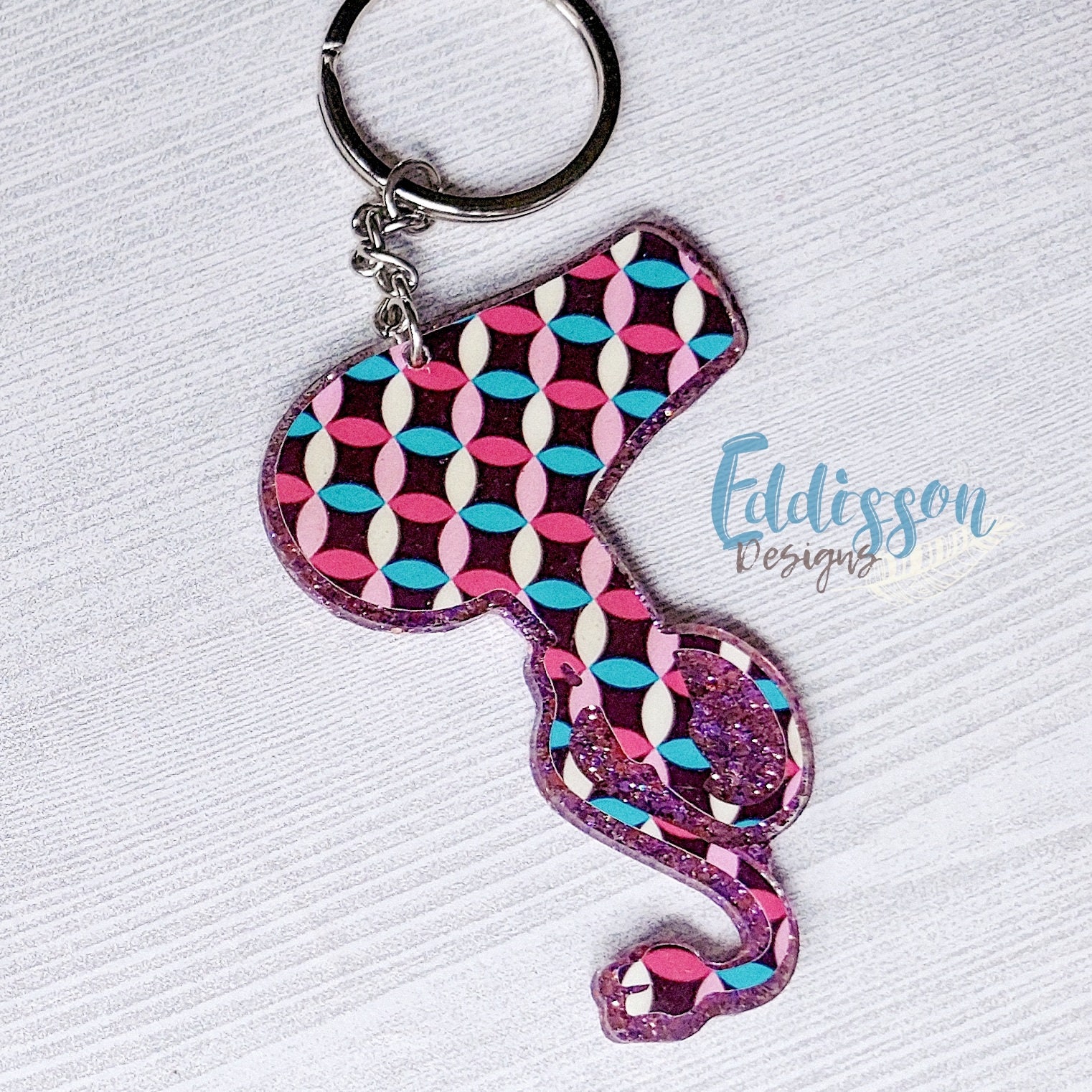 Hair Dryer Keychain W/ Purple Glitter Ready to PERSONALIZE or SHIP ...