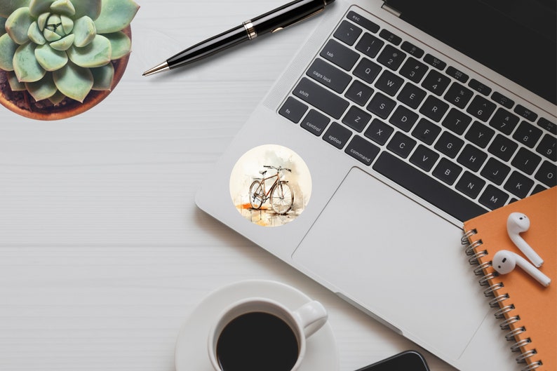 Red Vintage Steed Bicycle Watercolor Print Set of 4 Digital Download - Etsy