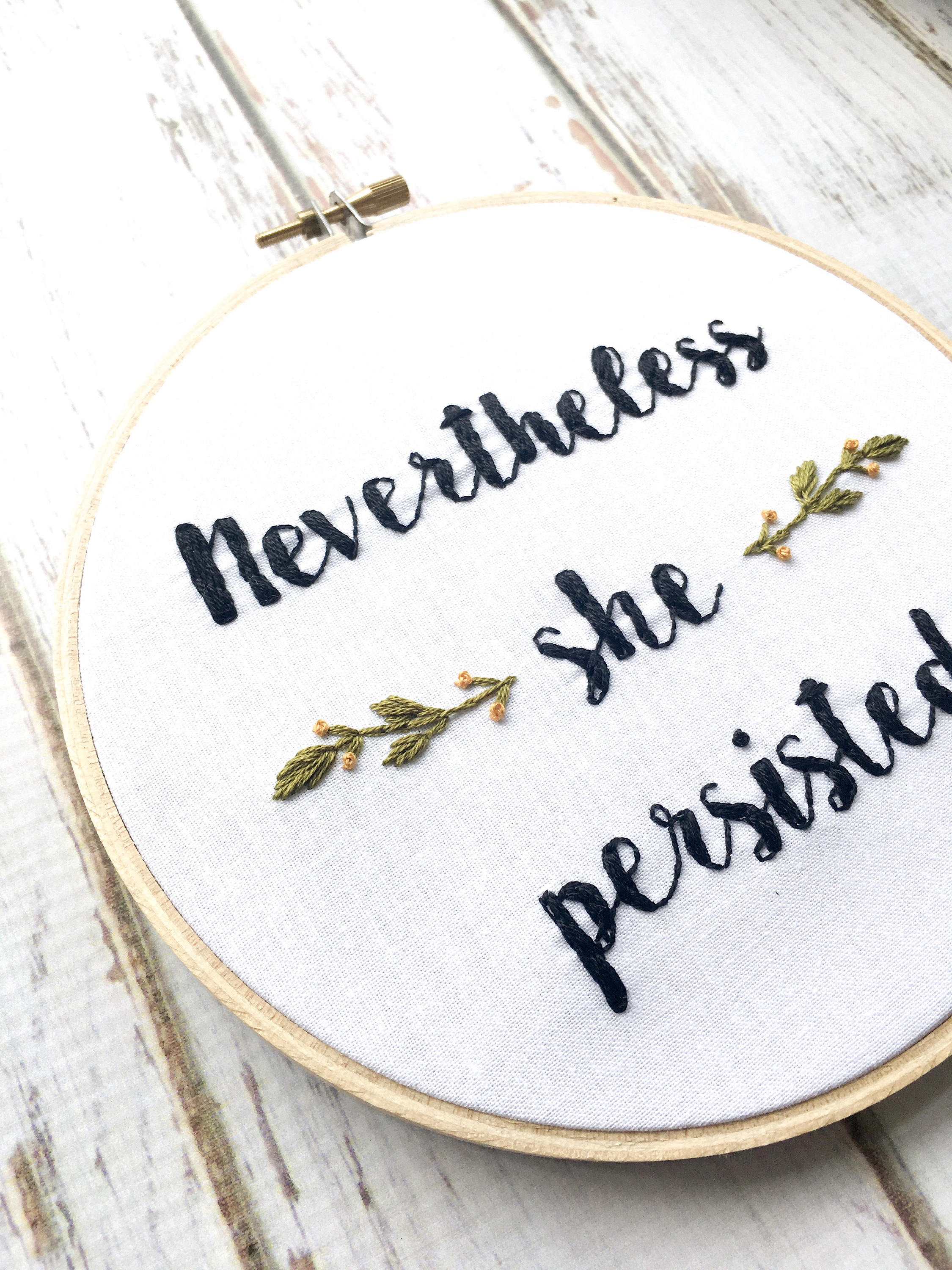 Nevertheless she persisted wall art Feminist embroidery Women | Etsy