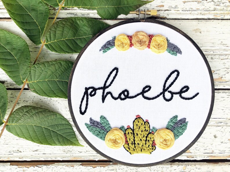 Custom Name Hoop Baby Name Embroidery Nursery Name Sign - Etsy