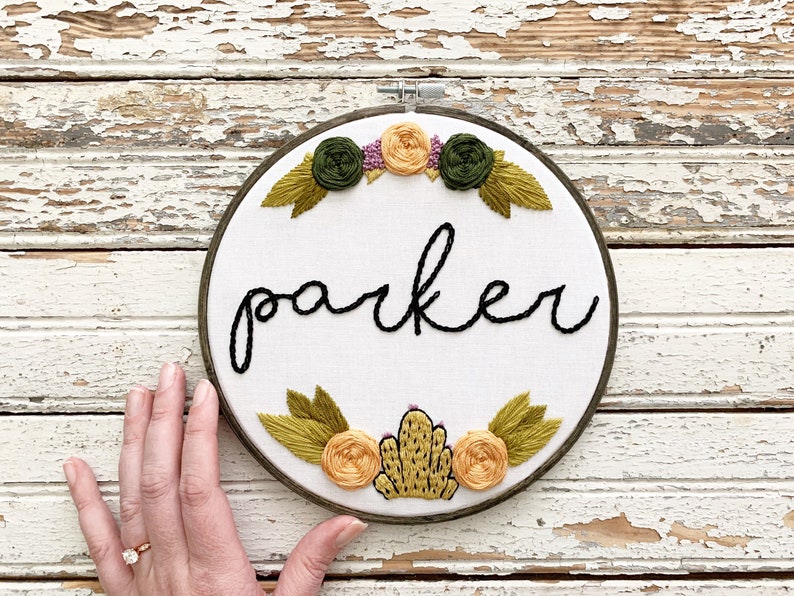 Custom Name Hoop Baby Name Embroidery Nursery Name Sign - Etsy