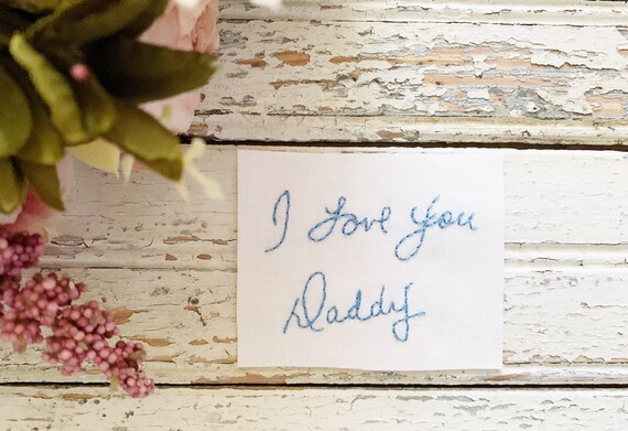 Memorial Handwriting Note for Wedding Dress Personalized - Etsy