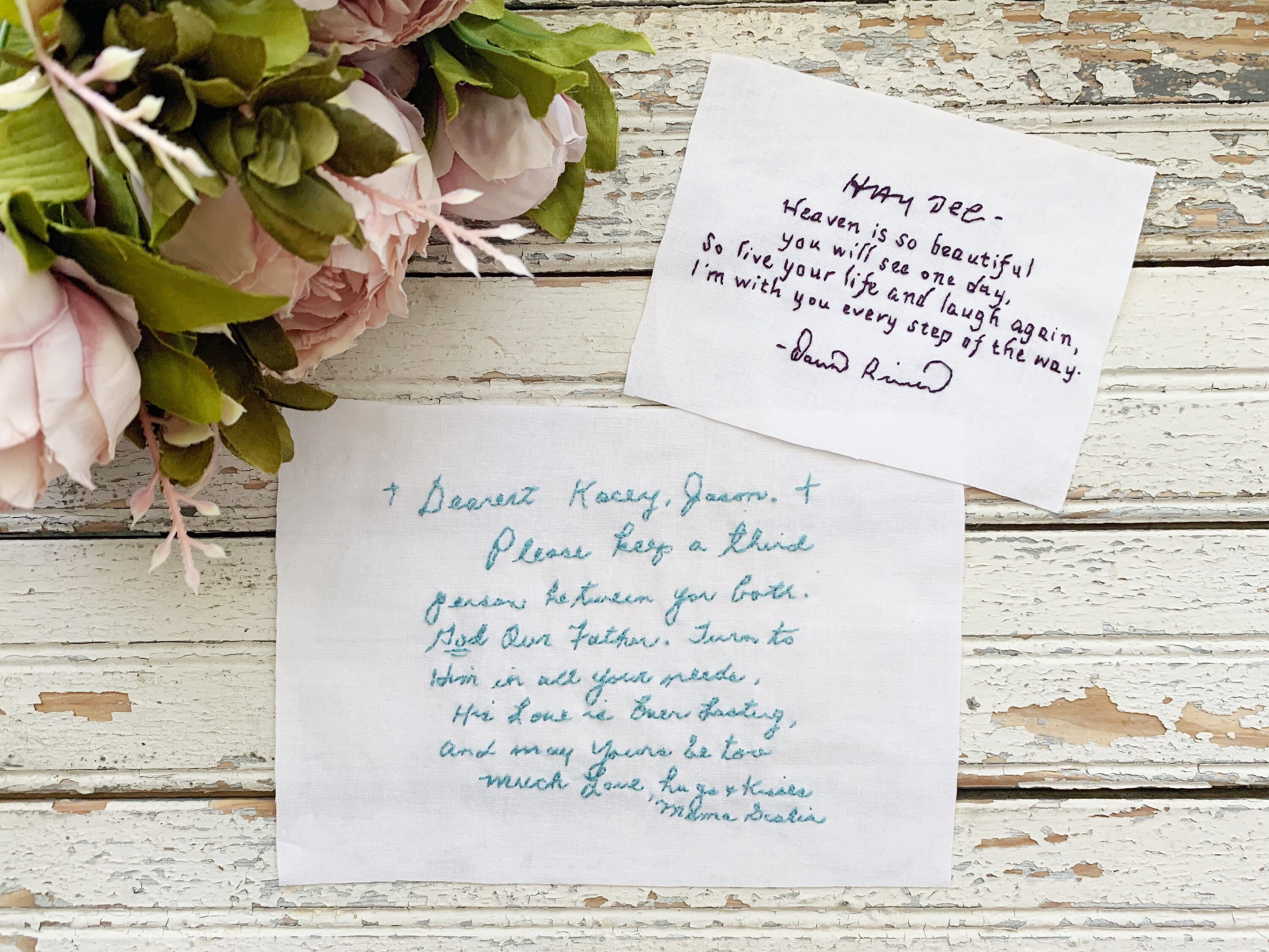Memorial Handwriting Note for Wedding Dress Personalized - Etsy