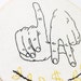 L.A. Hand Sign Los Angeles Art Funny Embroidery Embroidery Hoop Art ...