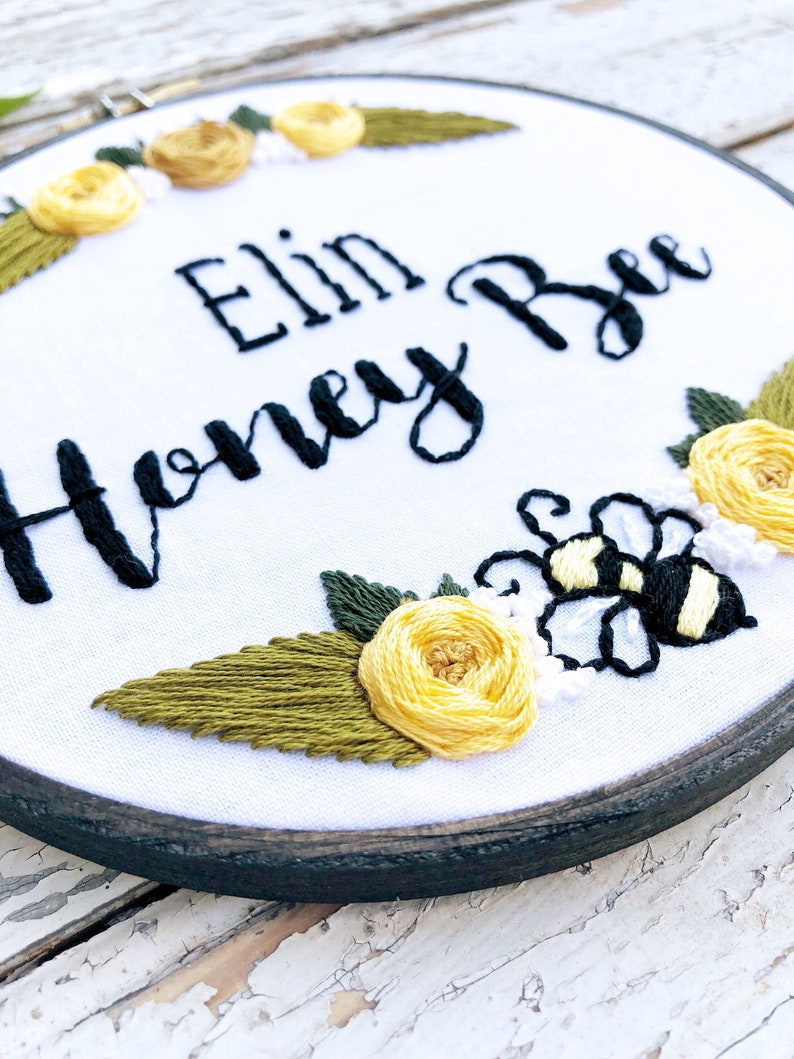 Custom Name Hoop Baby Name Embroidery Nursery Name Sign | Etsy