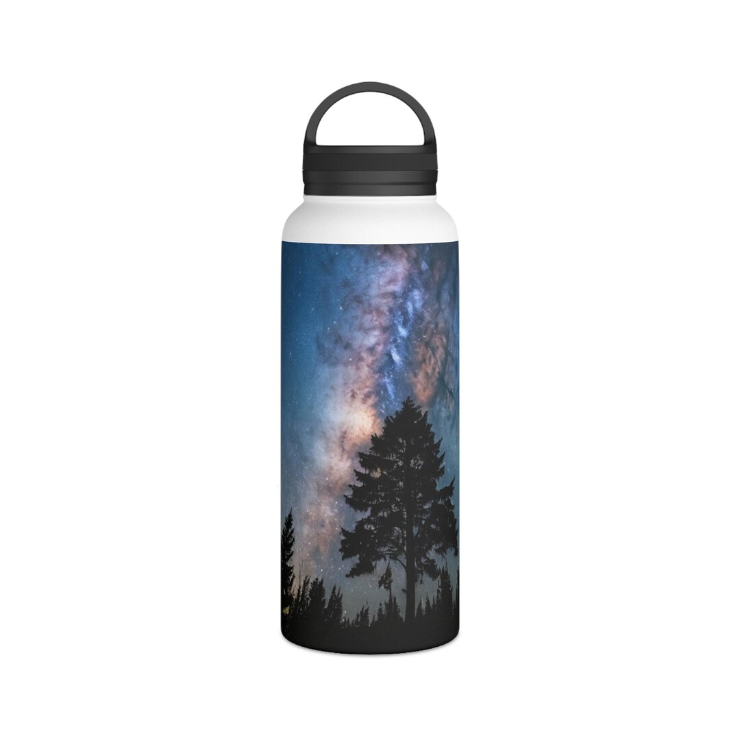 Milky Way Stainless Steel Water Bottle, Handle Lid - Tree Nature Lover ...