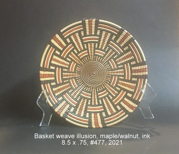 Basket Weave Illusion Platter 477 - Etsy