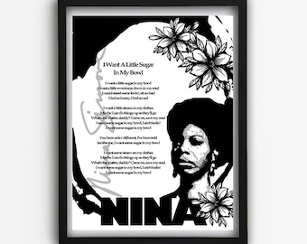 Nina Simone Poster, Special Edition Print, African American, Black Art ...