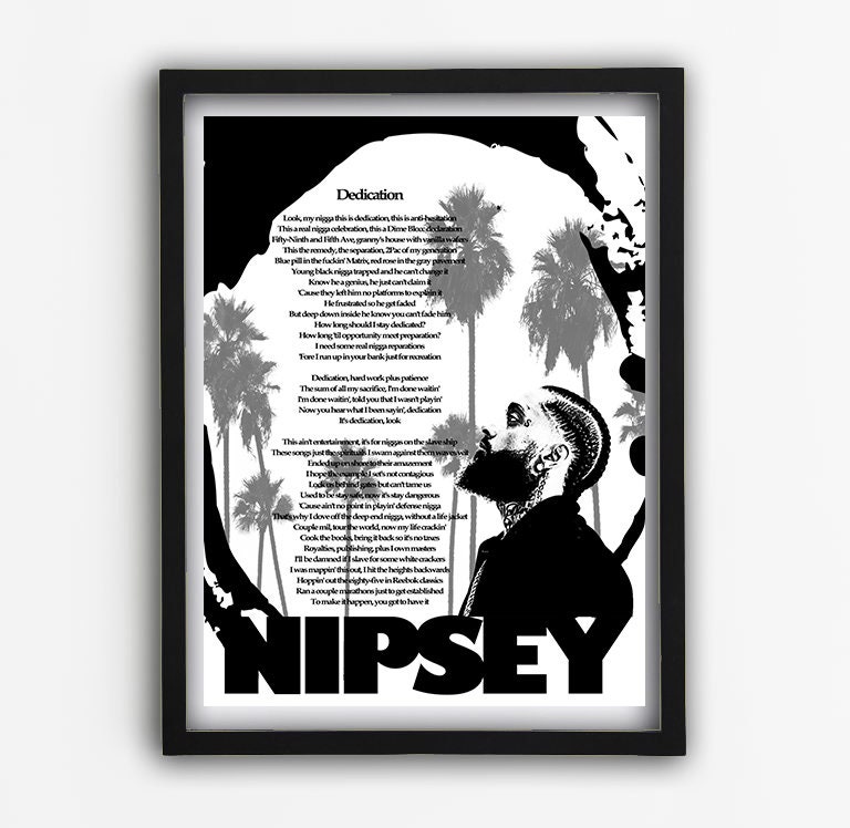 Nipsey Hussle Lyric Wall Art Print - Etsy
