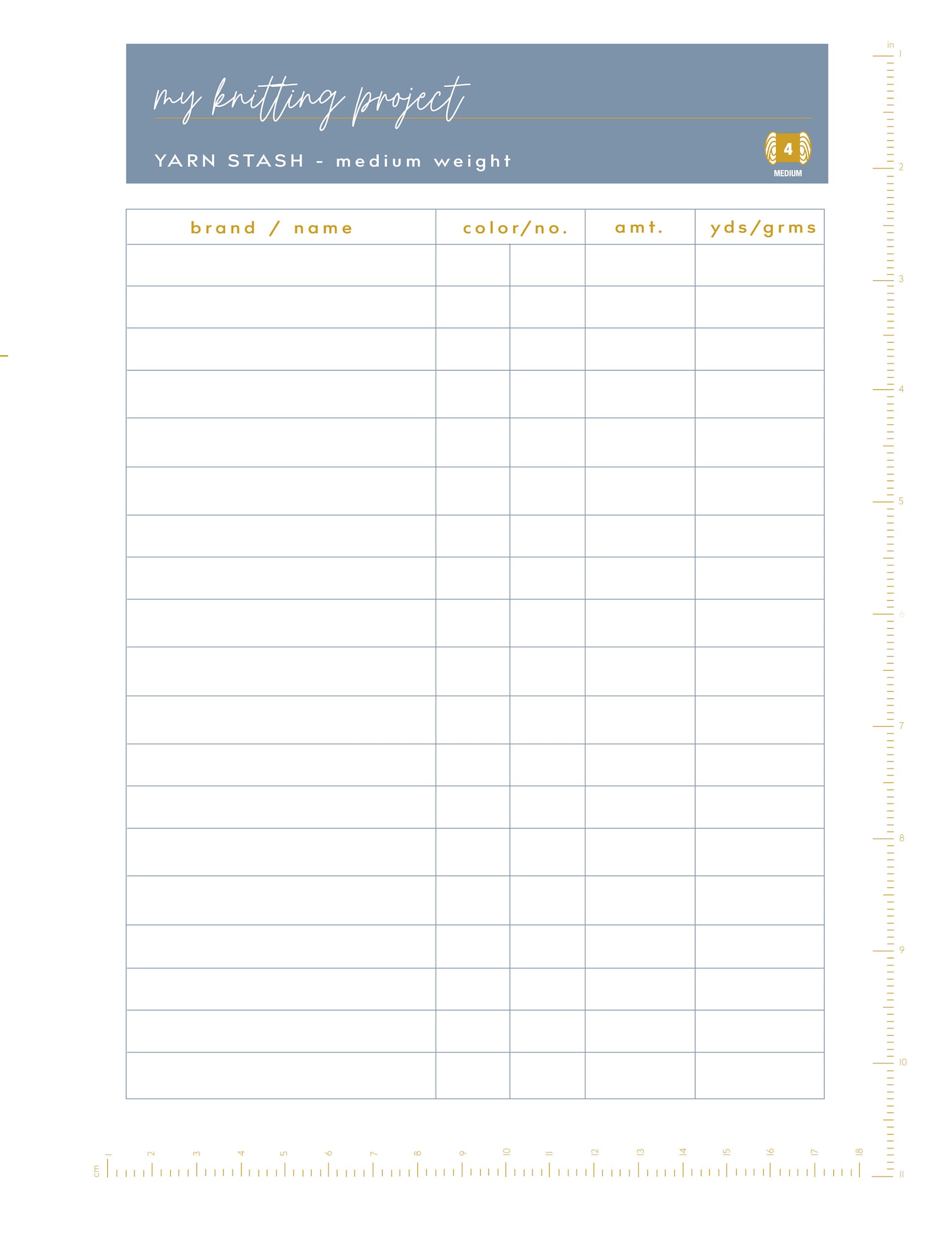KNITBOOK : Knitting Journal Printable PDF W/ Inspiation Board, Project ...