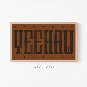 Vintage Western Style "yeehaw" Samsung Frame TV Art Cowgirl Decor | Set ...