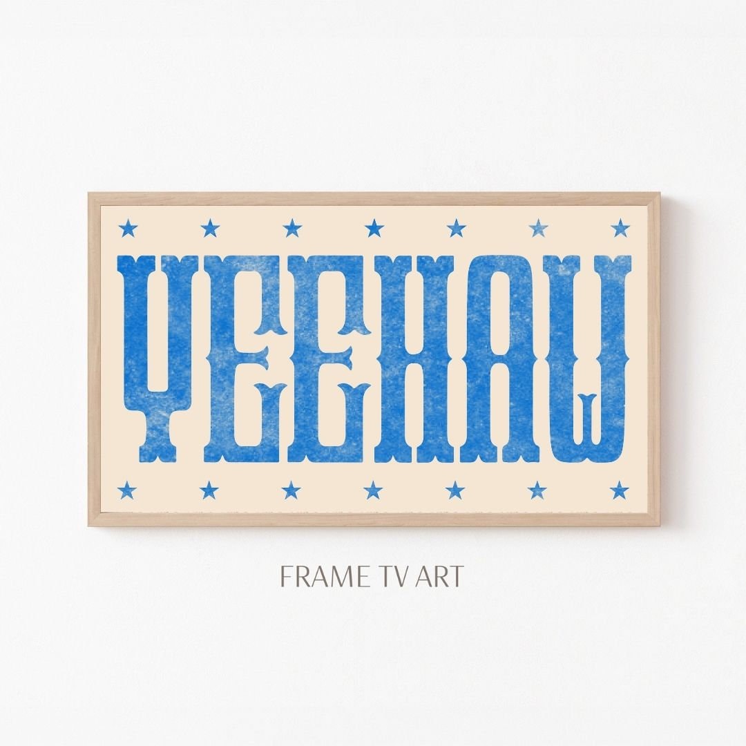Vintage Western Style "yeehaw" Samsung Frame TV Art Cowgirl Decor | Set ...