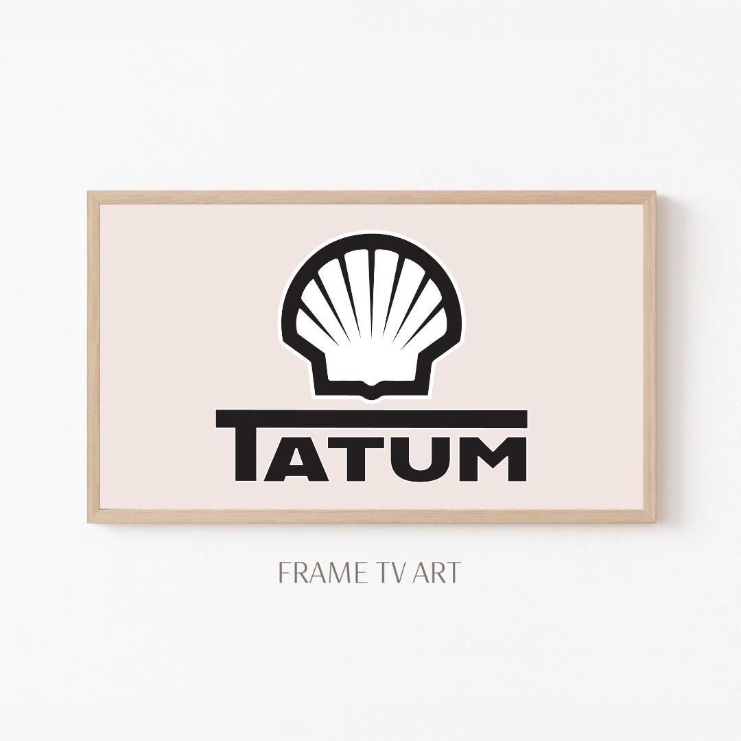Personalize Shell Emblem Samsung Frame TV Art Party Decor | Race Car ...