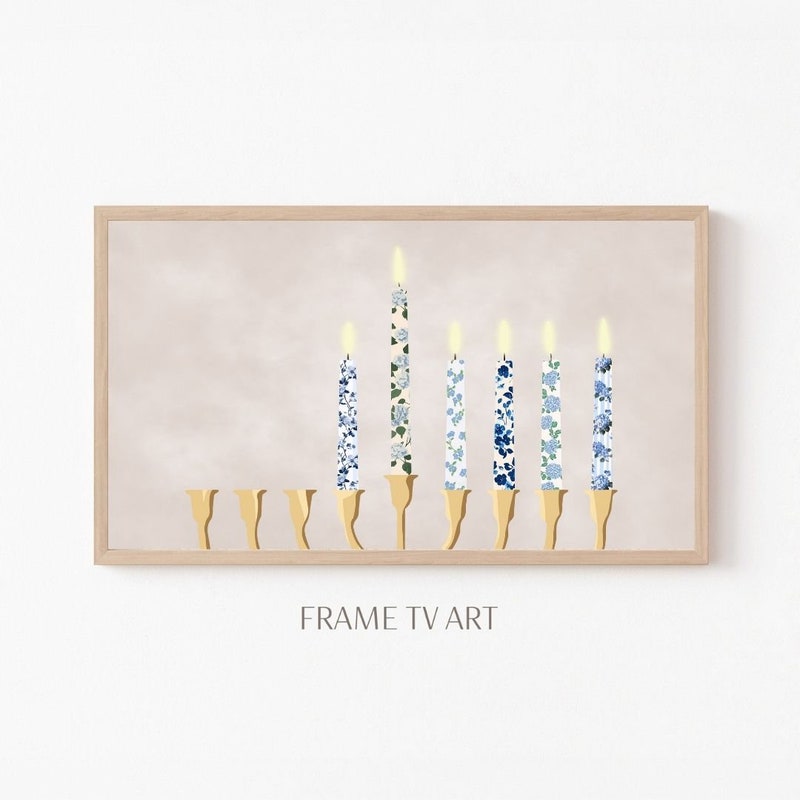 Hanukkah Frame Menorah - Etsy UK