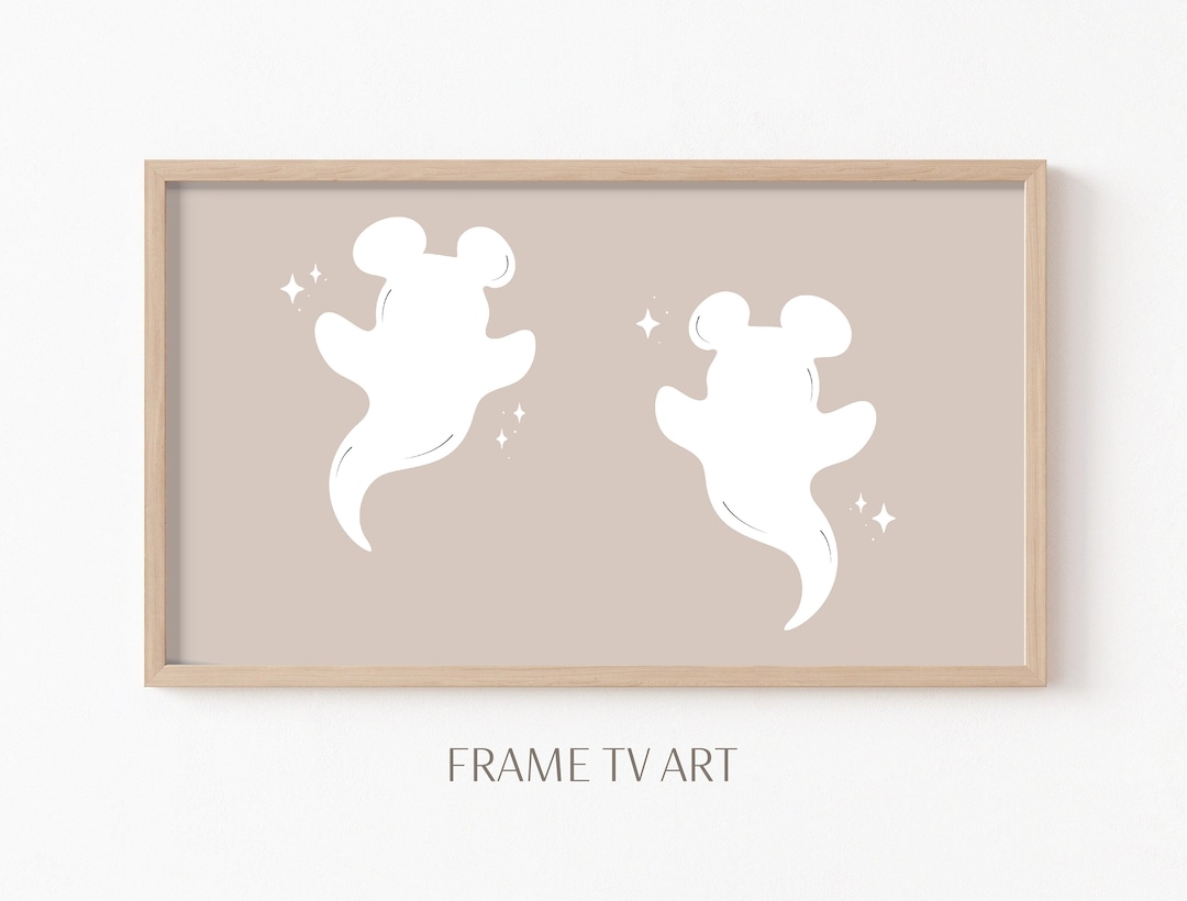 Mickey Ghosts Halloween Samsung Frame Art L Halloween Decor - Etsy