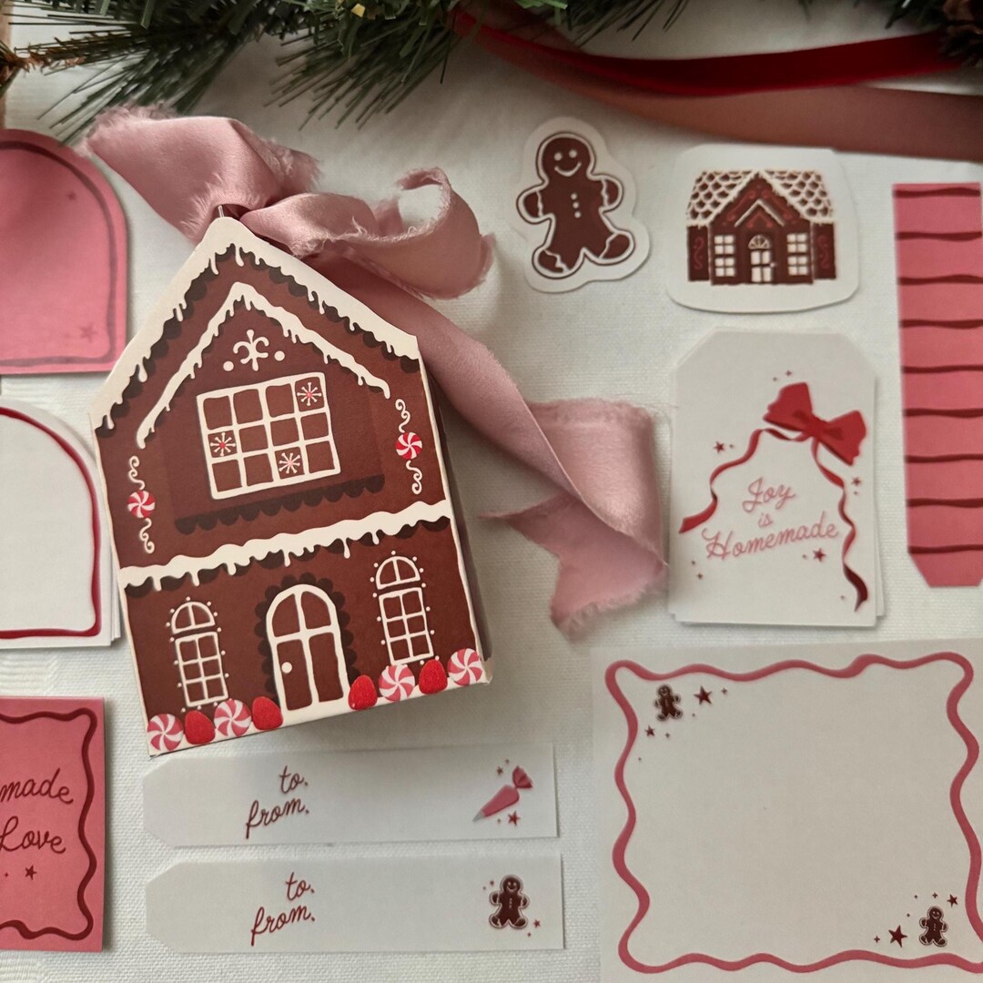 Gingerbread House Activity Craft Printable - Party Favor Box Family Fun ...