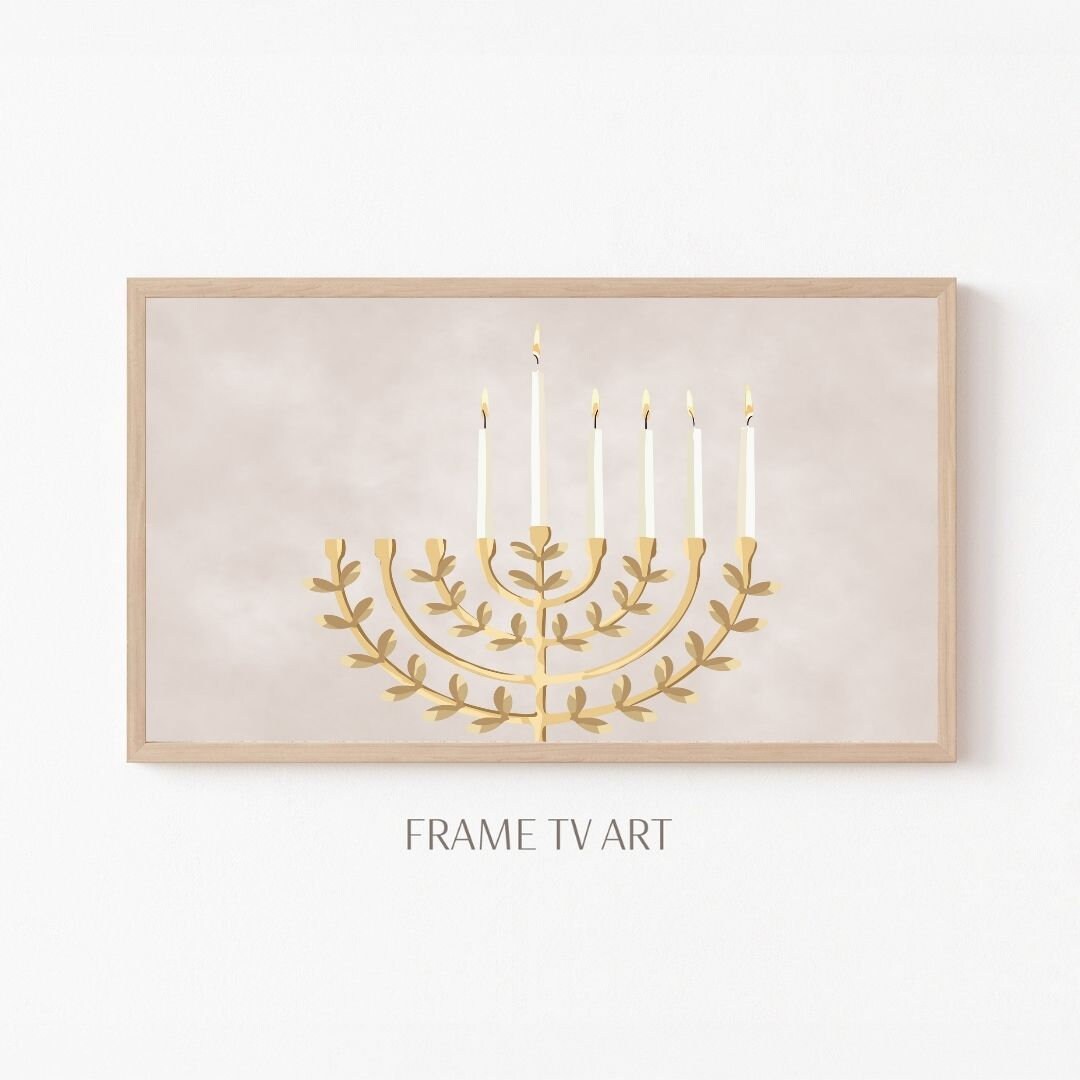 All 8 Included Hanukkah Menorah Samsung Frame TV Art Holiday Decor ...