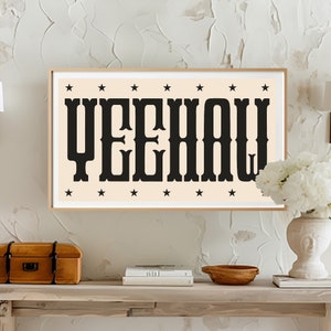 Vintage Western Style "yeehaw" Samsung Frame TV Art Cowgirl Decor | Set ...