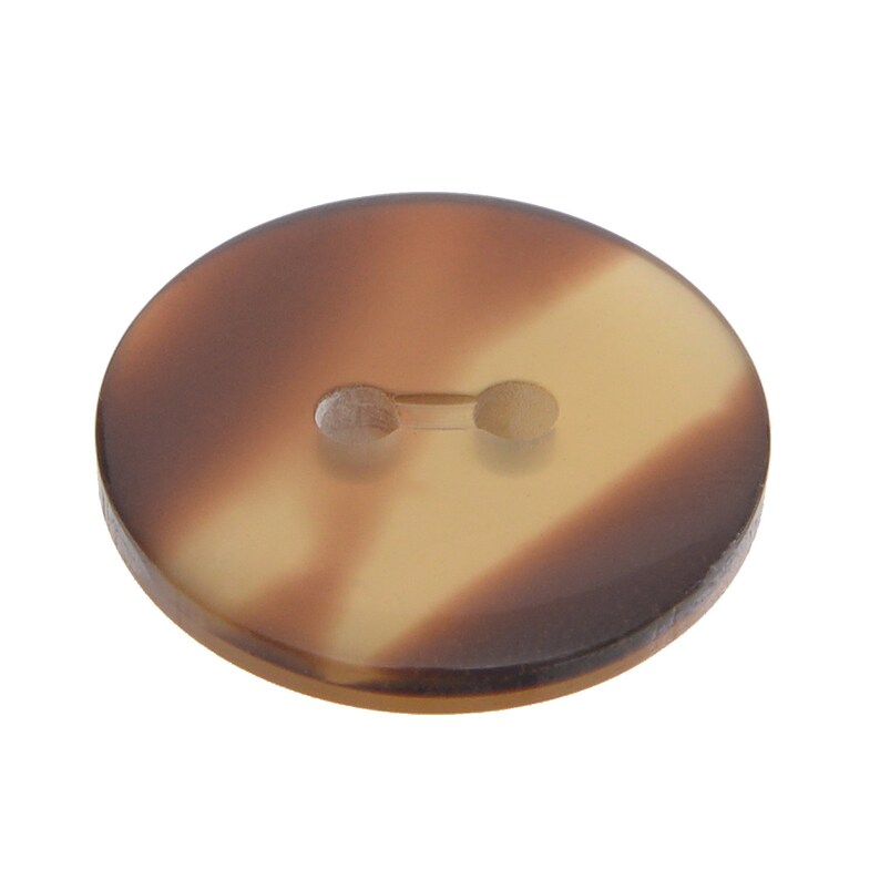 Polyester Imitation Tortoise Shell Button - 2 Hole - Notch Center ...