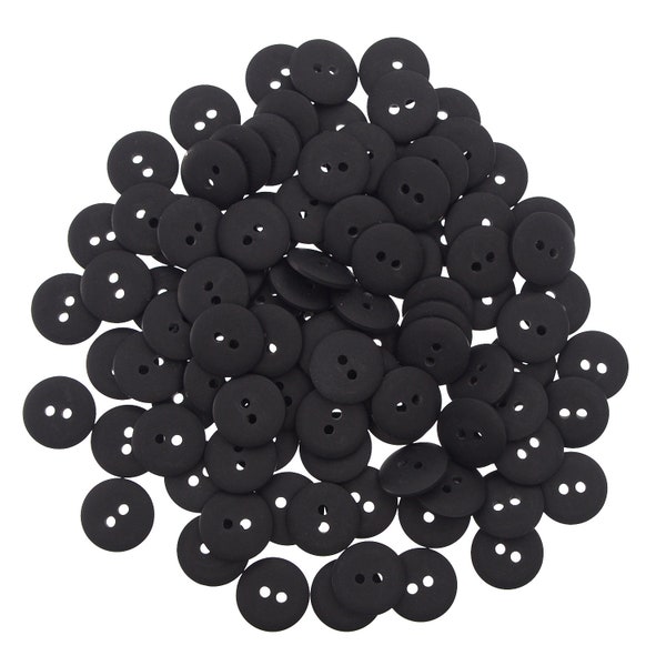 Black Matte Buttons - Etsy