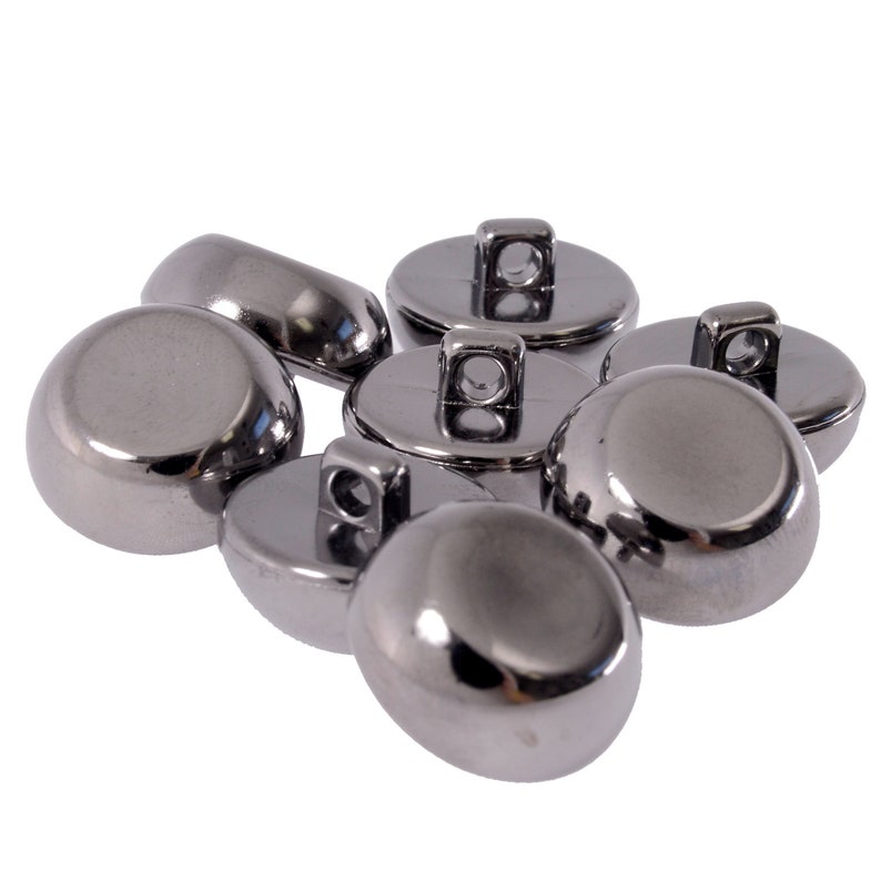 ABS Metal Plated Shank Button Dome Shape With Flat Top - Etsy