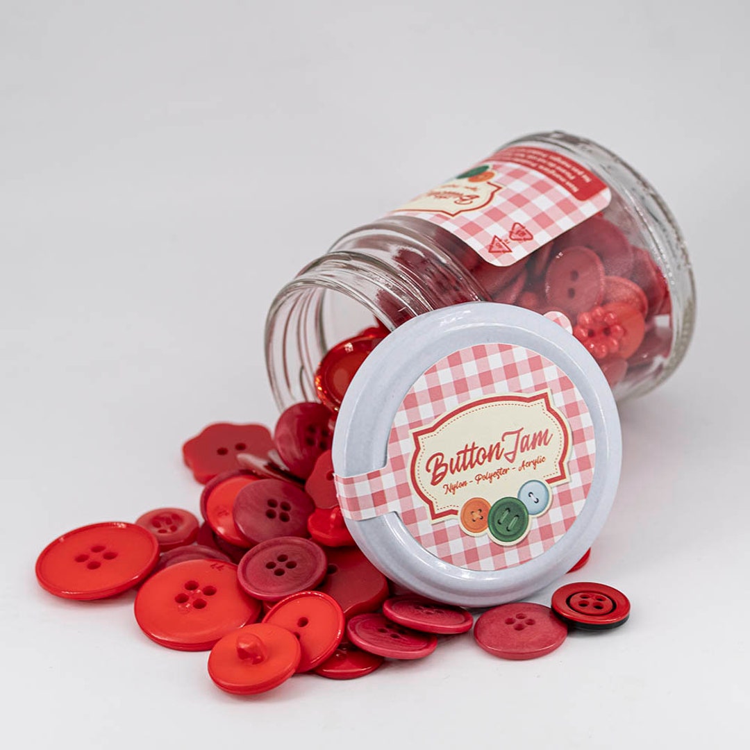 Button Jam - Mixed Buttons - 12 Colors Available - Individual Jars - Etsy