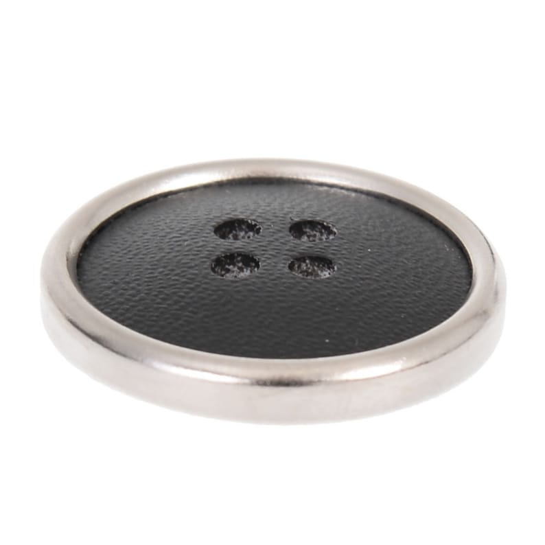Combination (2 Piece) Button - 4 Hole - Leather Textured Center With ...