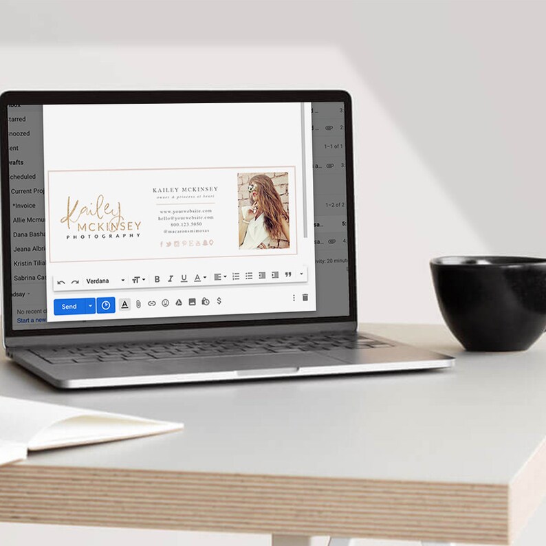 Premade Email Signature Photography Signature Boutique Blog - Etsy