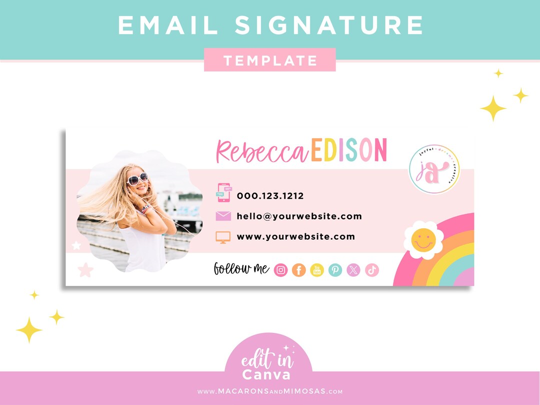 Email Signature Banner Template Clickable for Small Business ...
