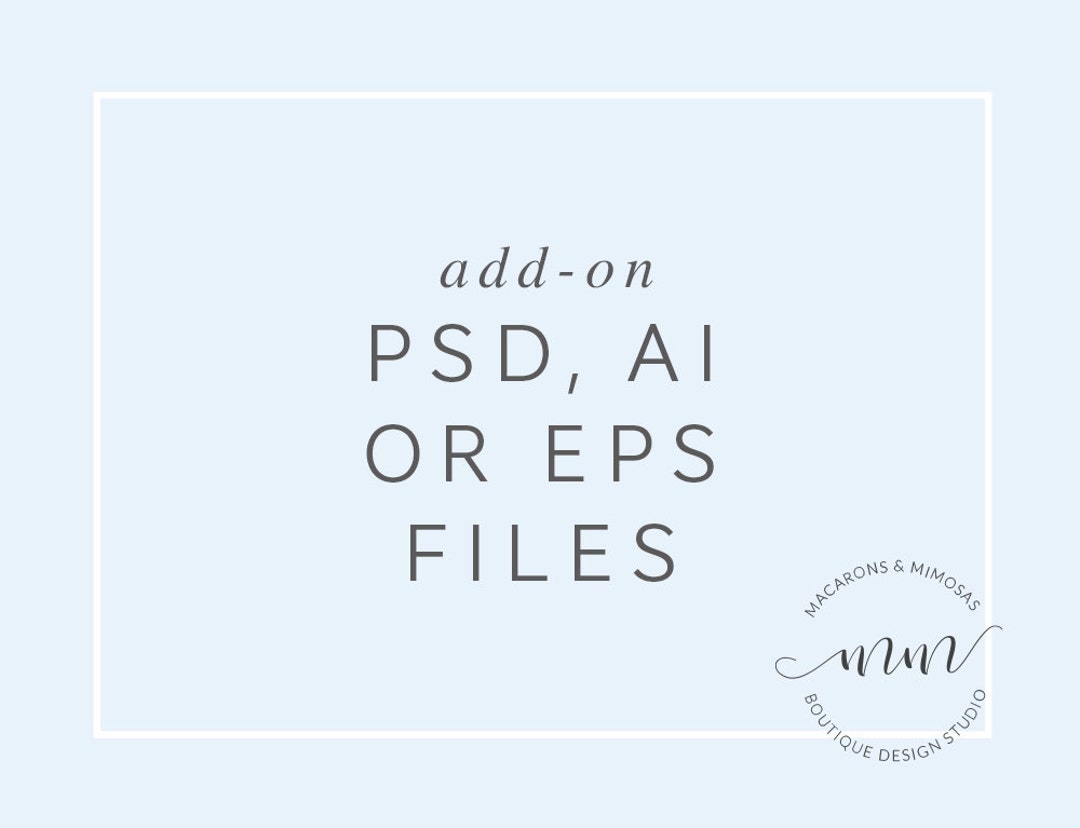 PSD, AI or EPS Logo Files // Add on // Premade Branding Kit Logo Design ...