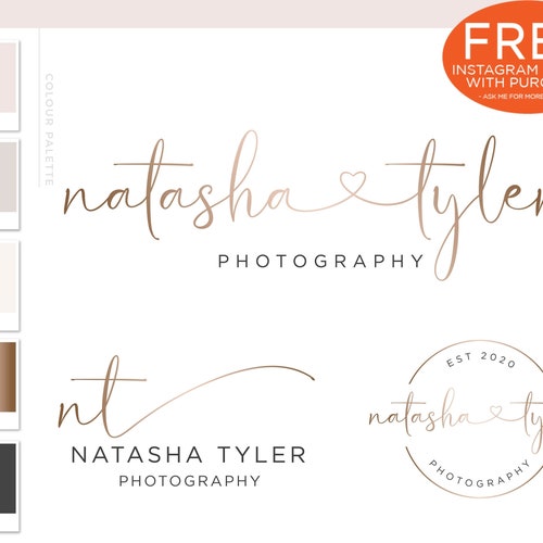 Premade Branding Kit Photography Logo Set Watermark - Etsy