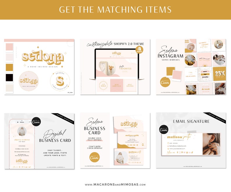 Boho Email Signature With Logo Picture Minimalist Best - Etsy