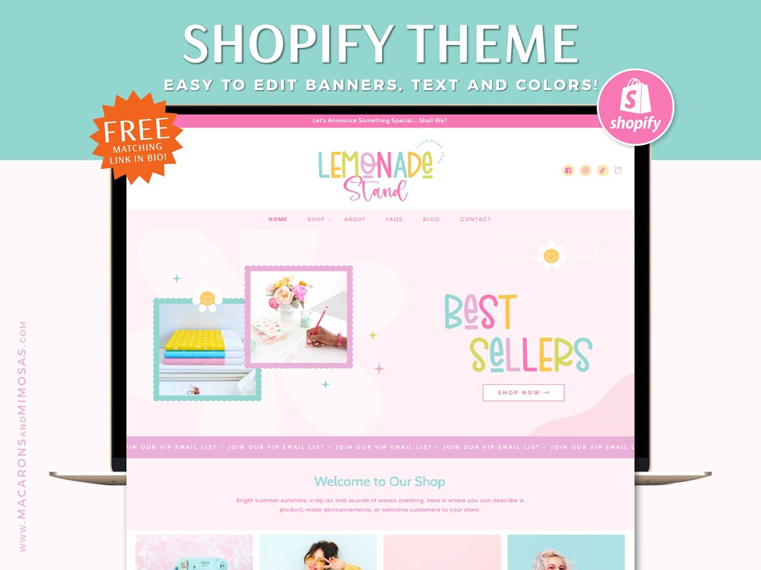Bright Shopify Theme Template, Retro Shopify Website, Shopify Store ...
