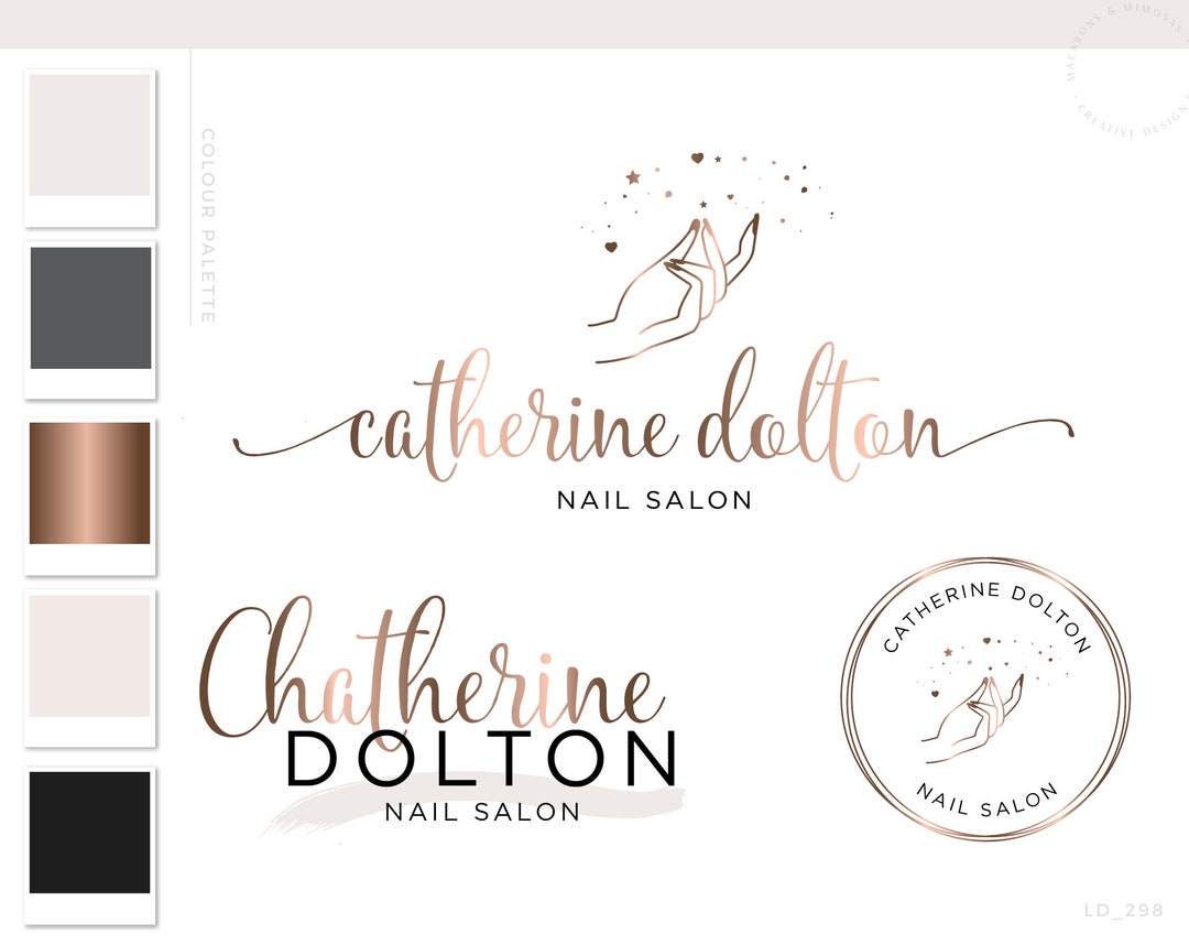 Nail Logo Design for Nail Extension Studio Boho Nail & Hand - Etsy