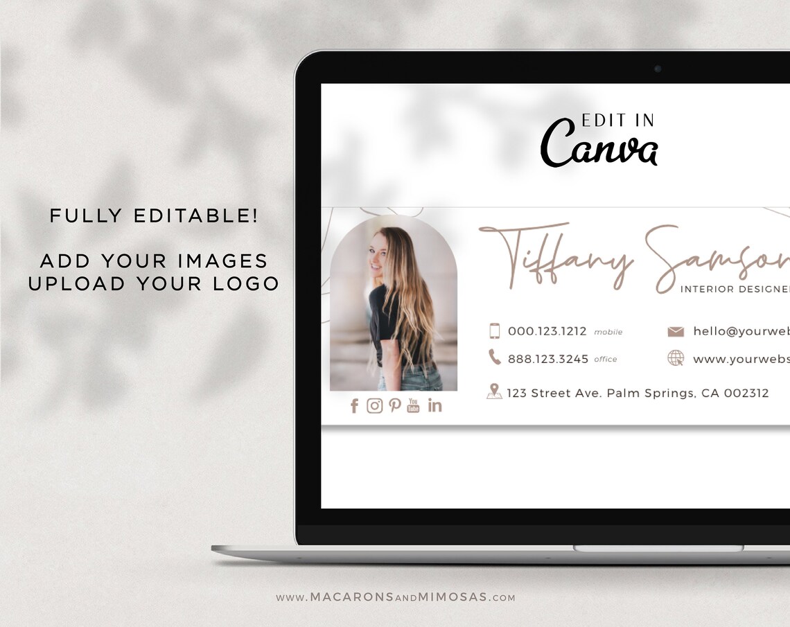Email Signature Template with Logo Minimalist Best Seller | Etsy