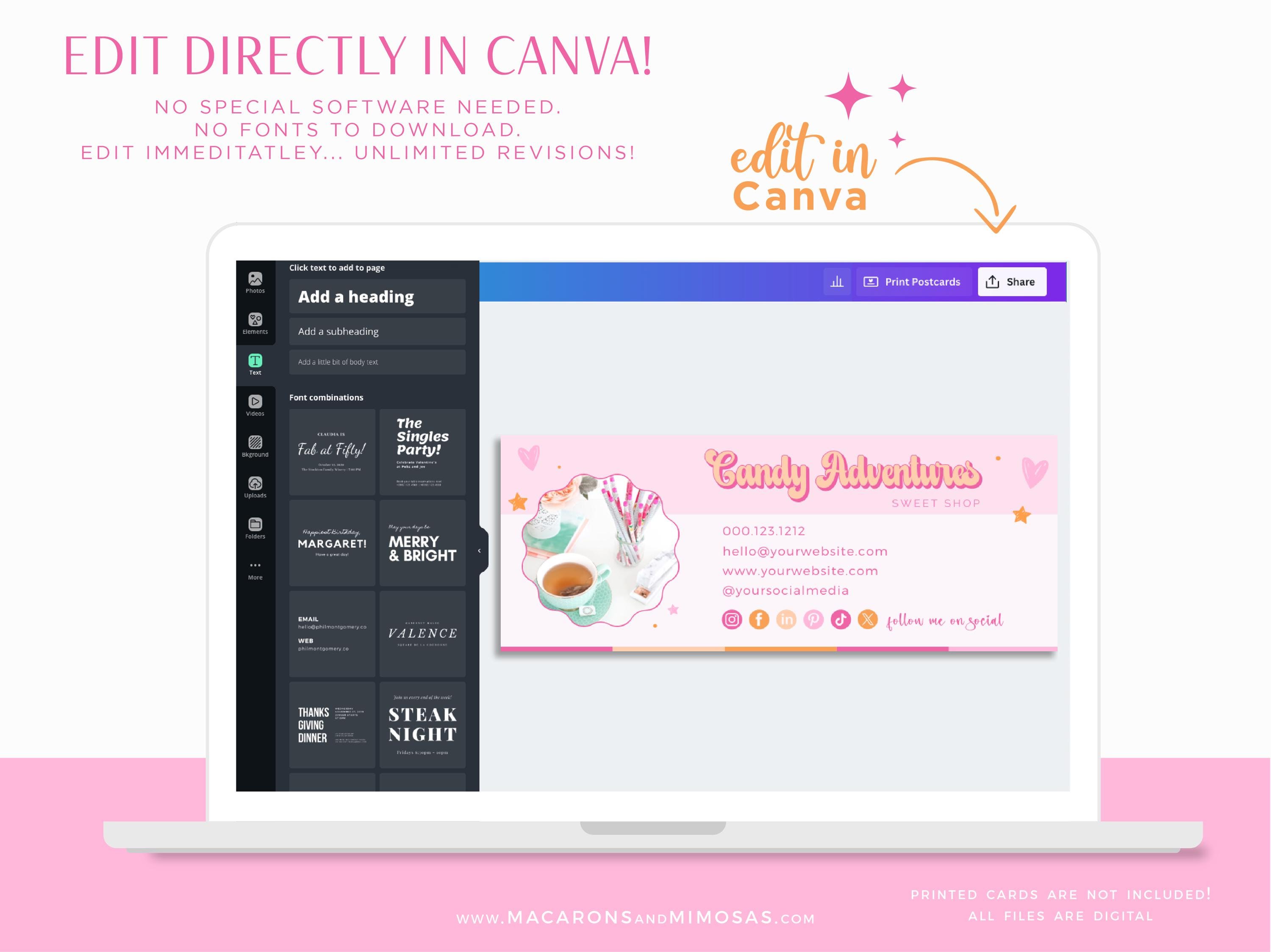 Rainbow Email Signature Template, Gmail Email Signature Clickable Canva ...