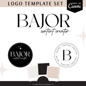 Editable Logo Design, Logo Template Canva, DIY Minimal Branding Kit ...
