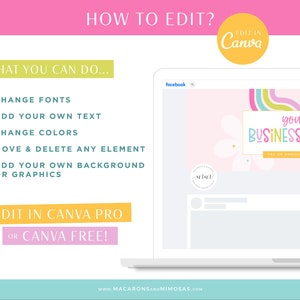 Social Media Templates Canva, Facebook Banner Cover Image, Bright ...