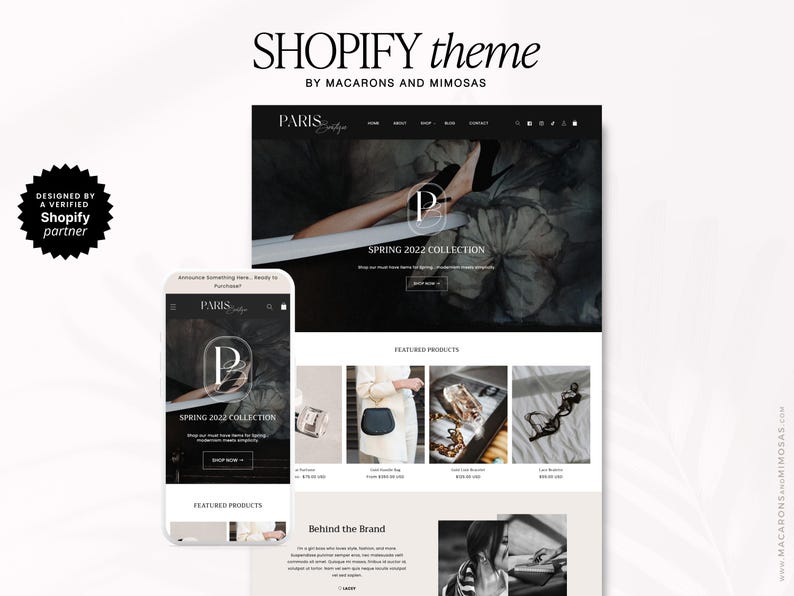 Minimal Premium Shopify Theme Template for Boutique Ecommerce - Mobile ...