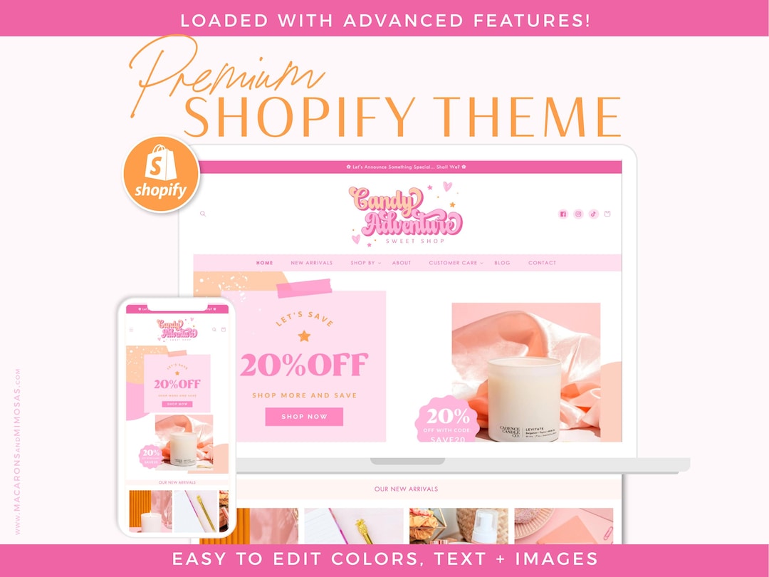 Vibrant Pink Shopify Theme Template for Boutique and Ecommerce Stores ...