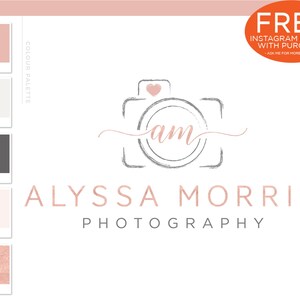 Camera Logo for Photography Watermark Logo Branding Kit Rose - Etsy