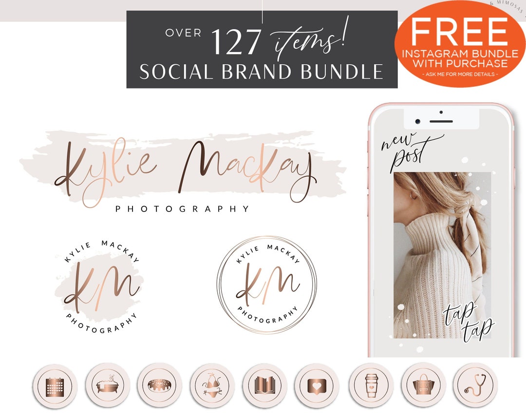 127 Piece Logo Branding Kit for Instagram Photography - Etsy