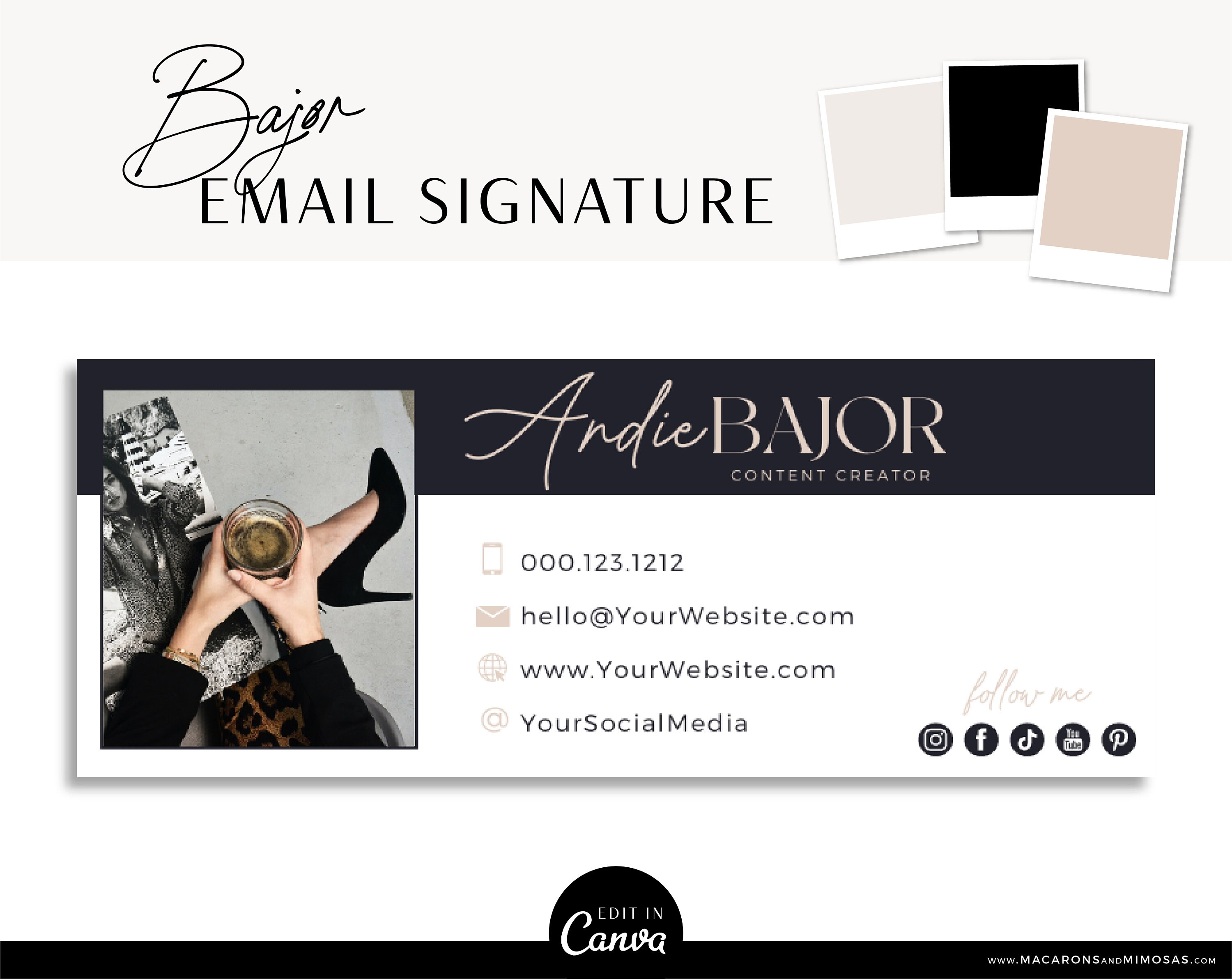 Email Signature Template Logo Best Seller Photographer - Etsy