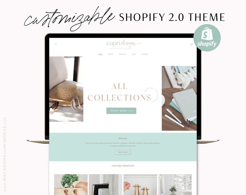 Shopify Theme Template Minimal Shopify Website Shopify Store - Etsy