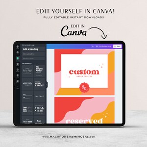 Fun Bright Pastel Retro Etsy Banner Kit Editable Templates for Canva ...