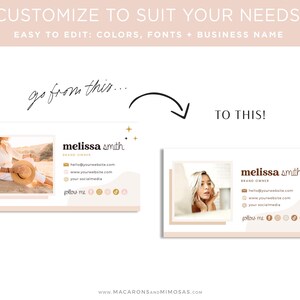 Boho Business Cards Canva Template, Digital Download Business Card ...